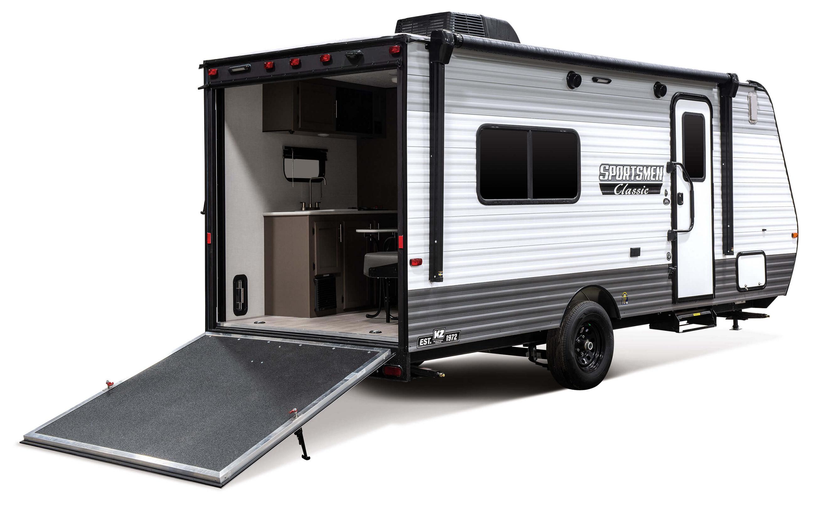 2023 Sportsmen® Classic 180TH Travel Trailer Toy Hauler | KZ RV